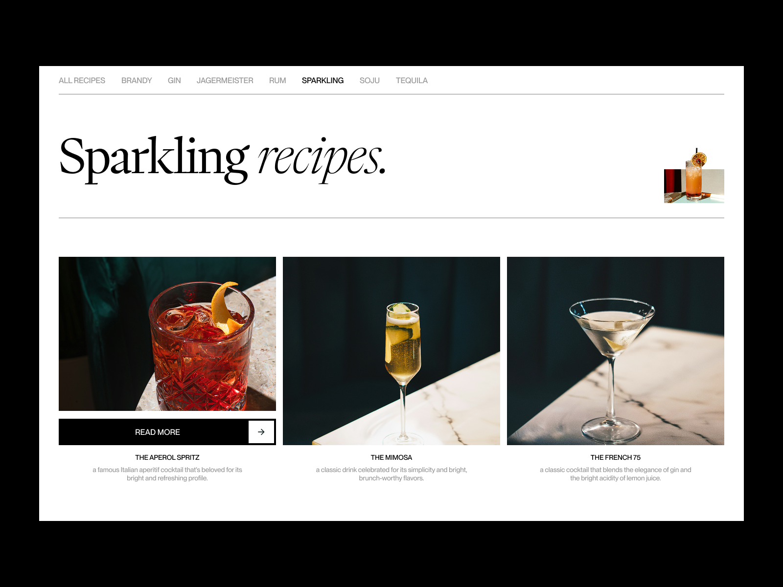 èclipse longue — Cocktail Platform Website by Plainthing UI for ...