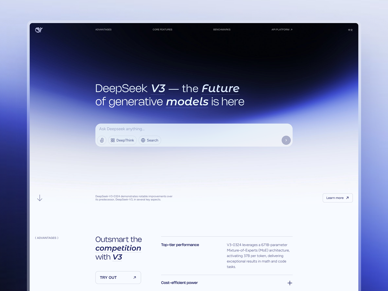 Landing Page Design for DeepSeek AI Company by Shakuro UI/UX for Shakuro on Dribbble