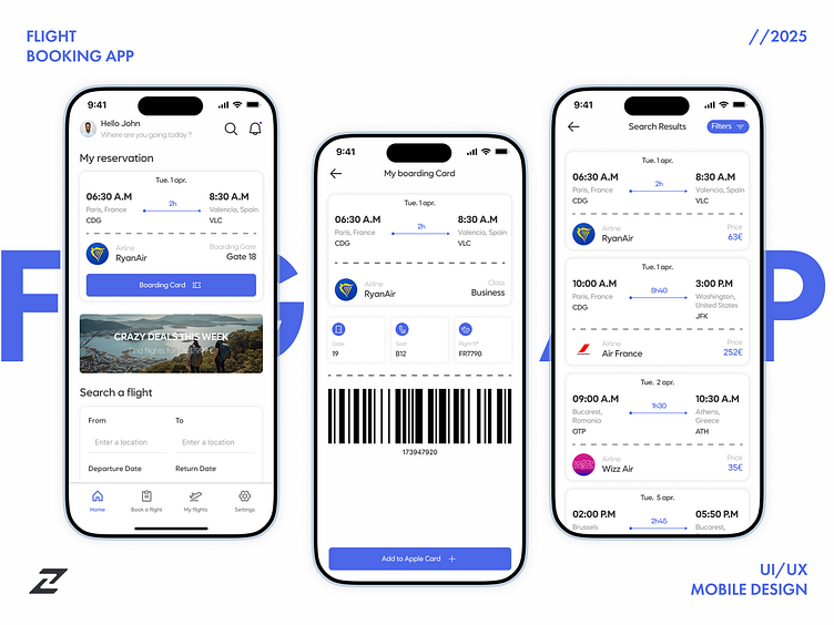 Flight Booking App Design Concept by Jessie Fournie on Dribbble