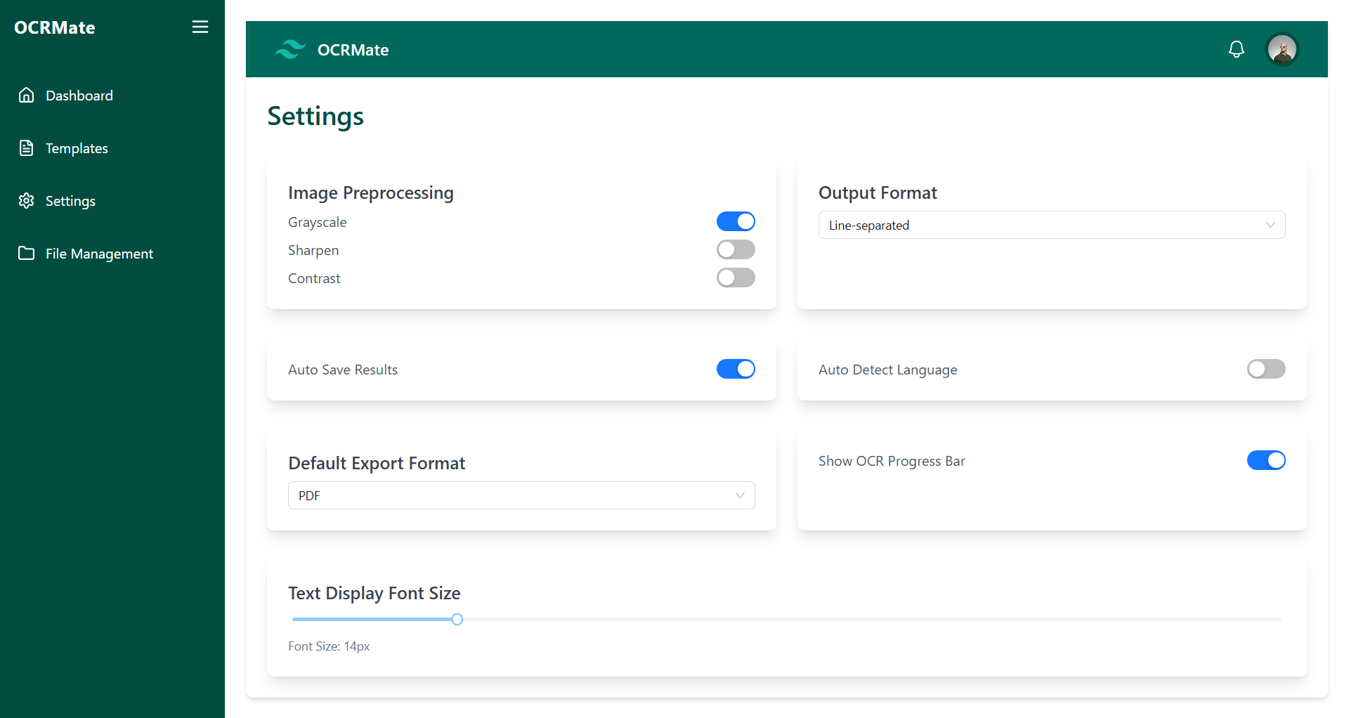 OCR Mate updated UI design, designed in Vite React Tailwind Tsx. by ...
