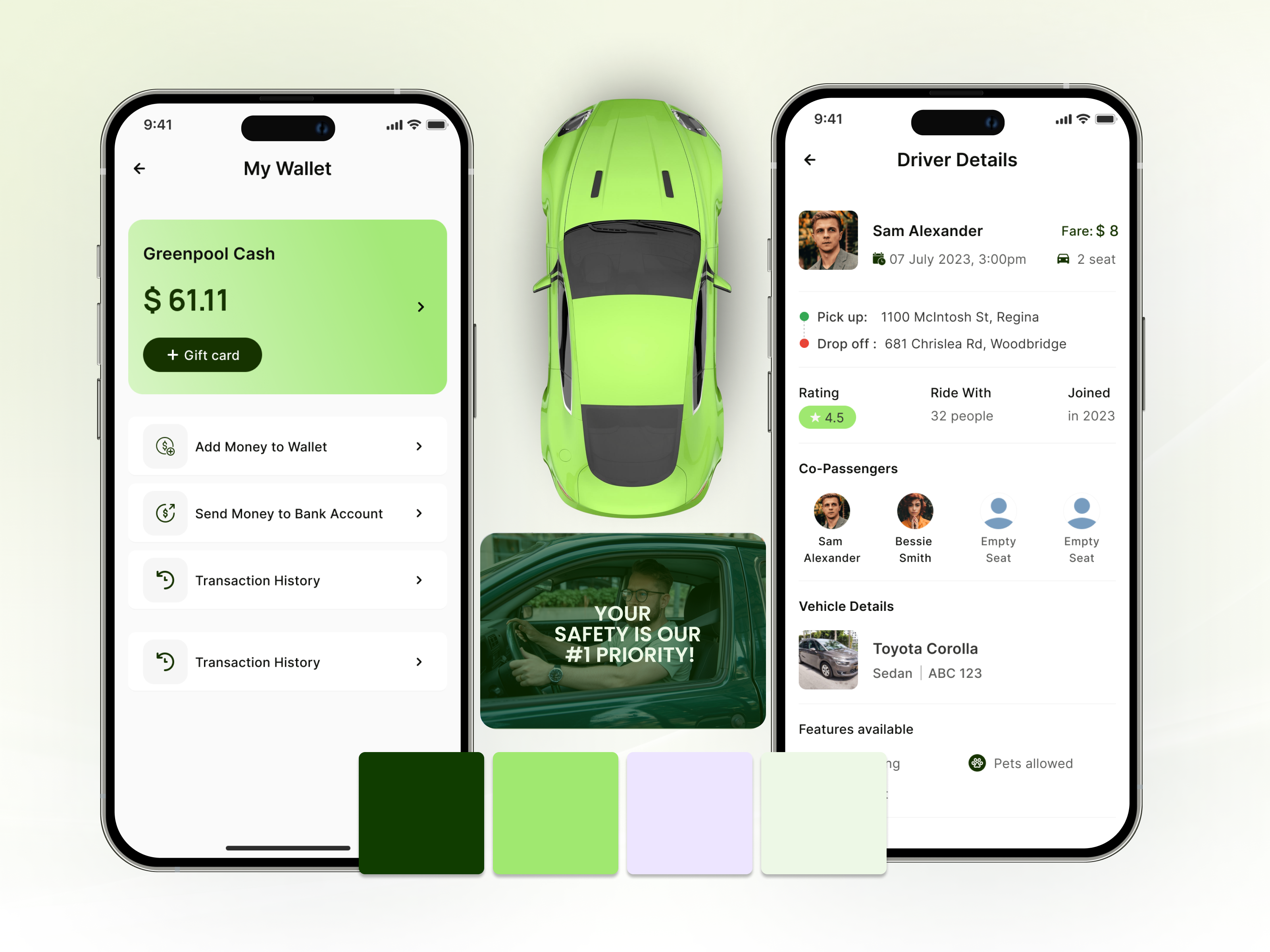 Ride Sharing Mobile App Design by Idea Usher on Dribbble