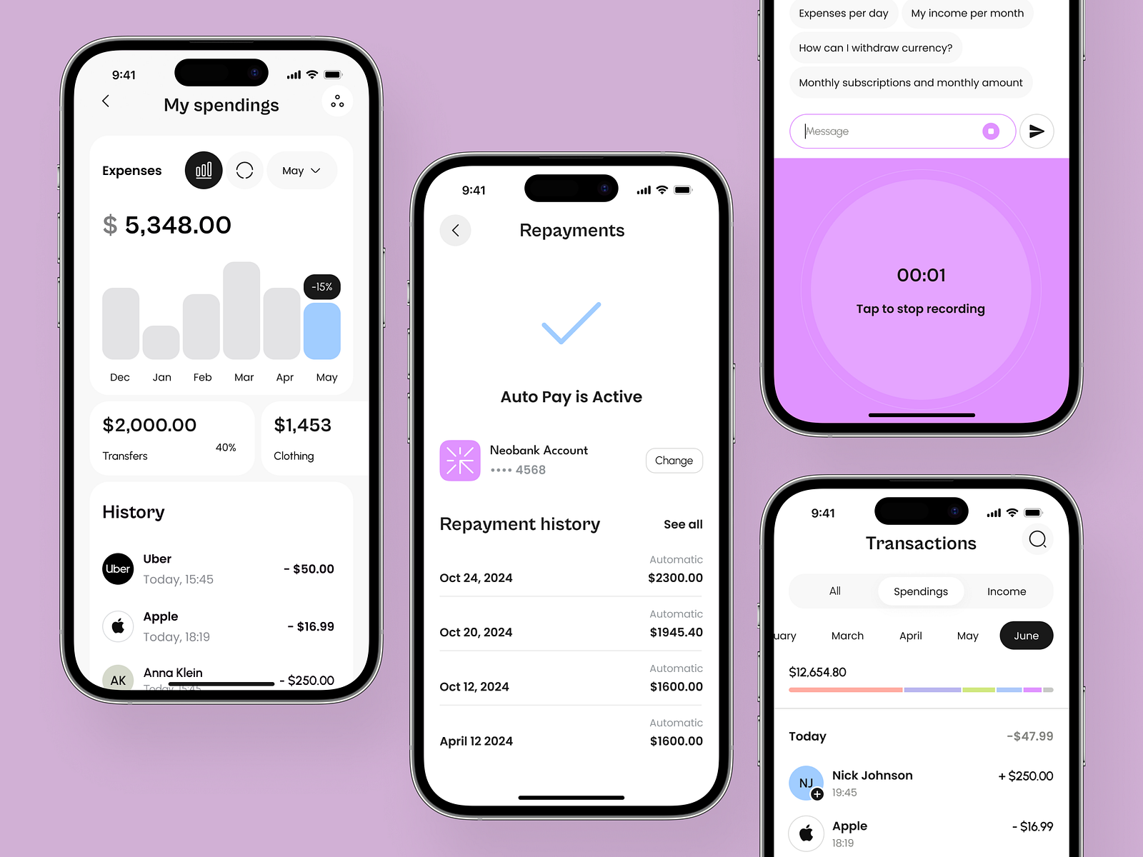 Fintech Mobile App UI/UX Design by Ronas IT | UI/UX Team on Dribbble