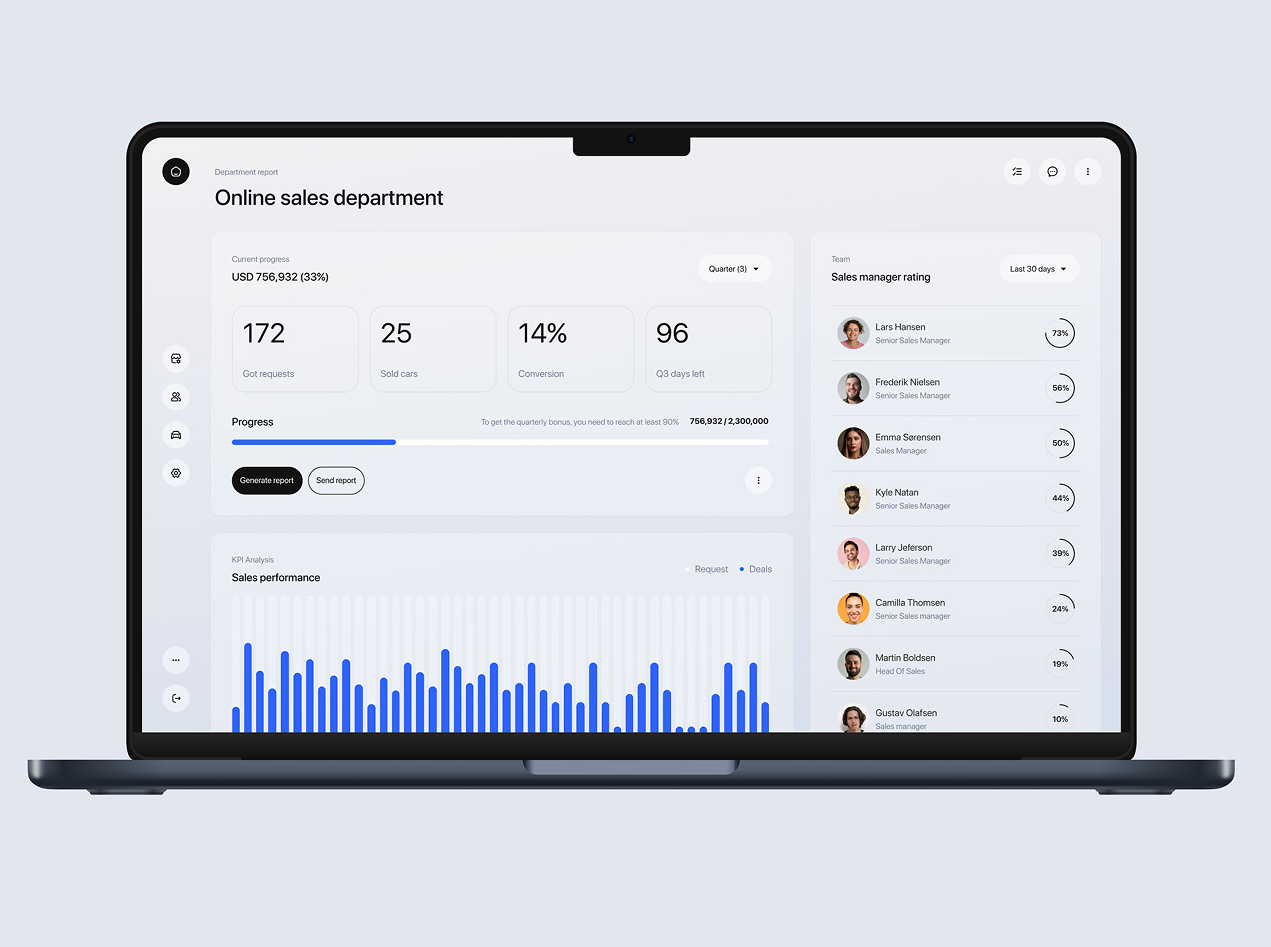 Dealer Management System UI Design by Najeeb Khalid on Dribbble