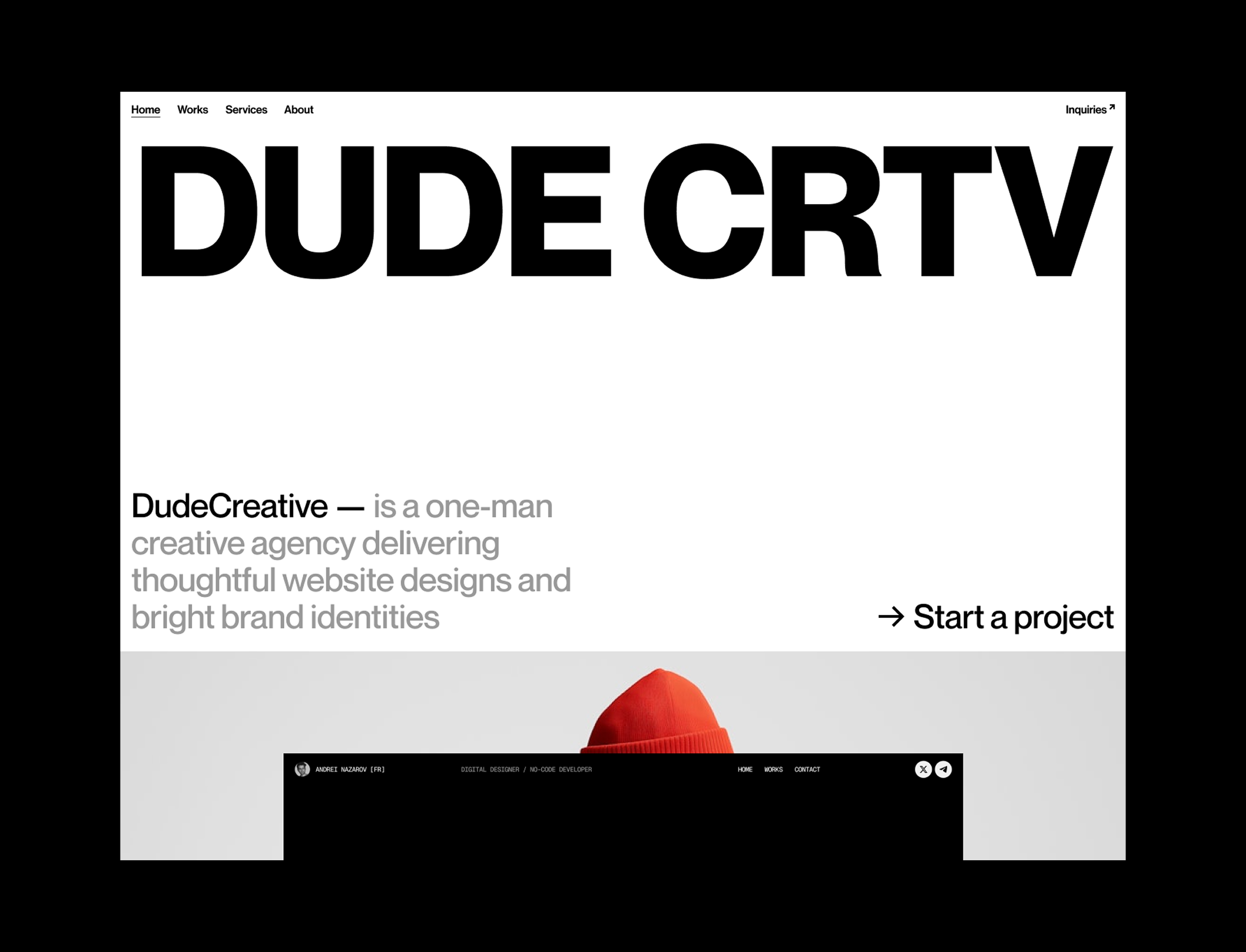 DUDE CRTV — studio design exploration by Andrei Nazarov on Dribbble