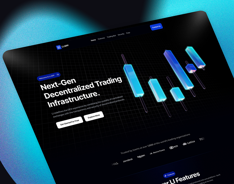Trading 3D Landing Page by Ali Hyder on Dribbble