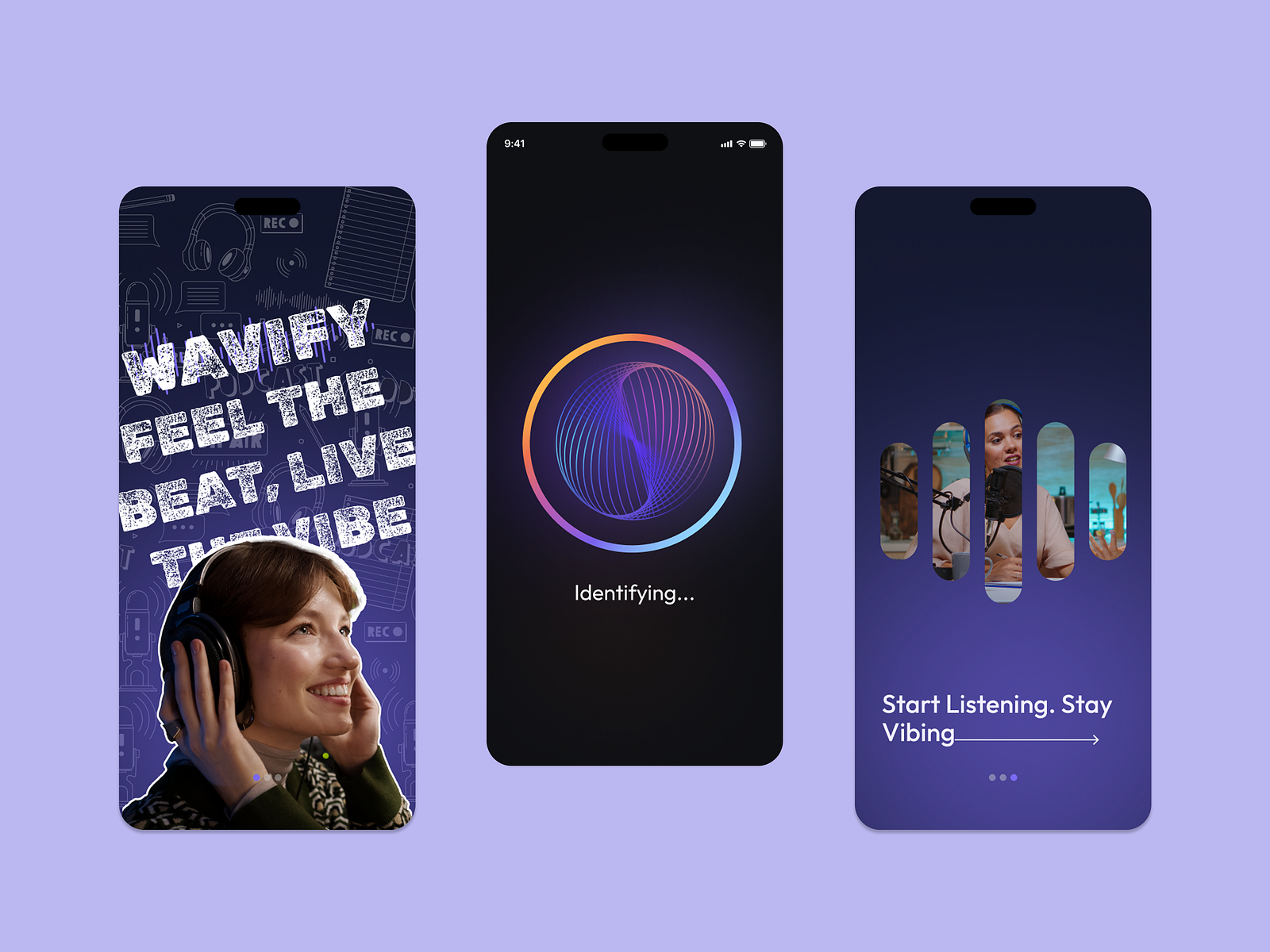 Wavify – AI Podcast App Onboarding Screen UI Figma Design by iDeated Lab on Dribbble