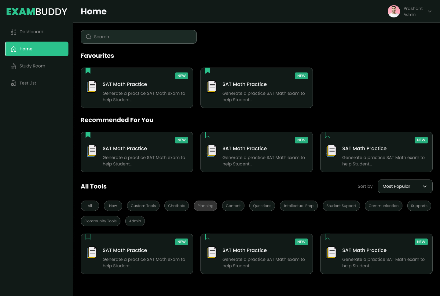 Exam Buddy Portal Design by Secretspirit on Dribbble