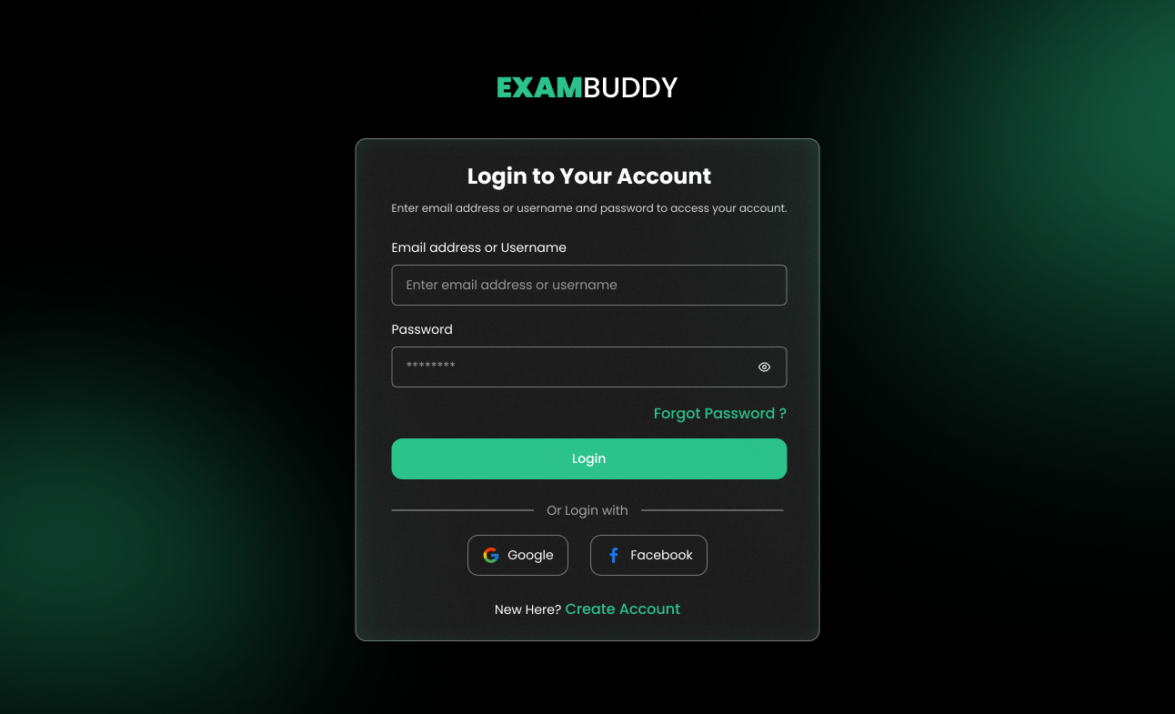 ExamBuddy - Login and Home - UI Design by Rahul Ninave on Dribbble