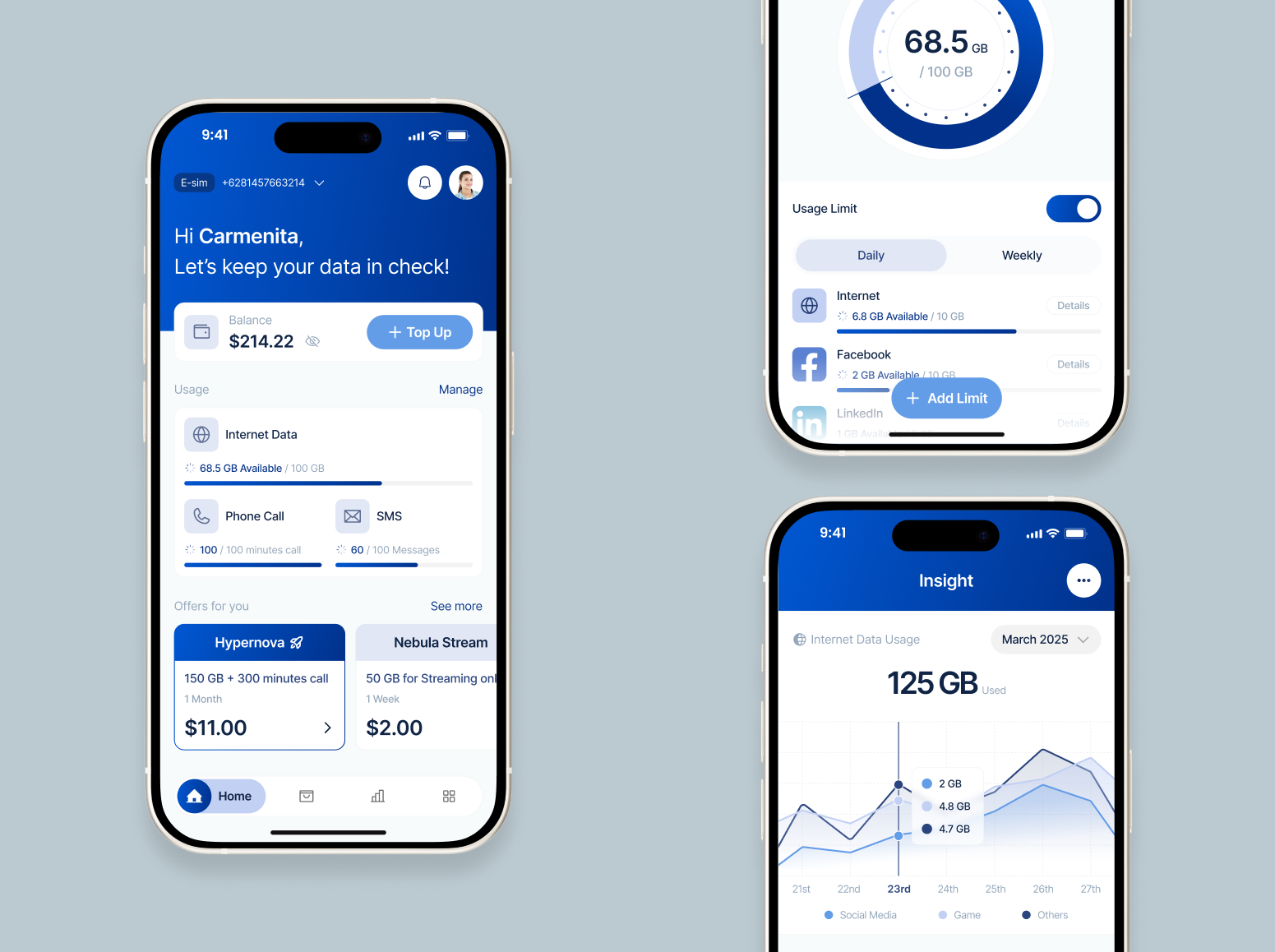 Blu – Data Provider Mobile App UI by Vektora on Dribbble