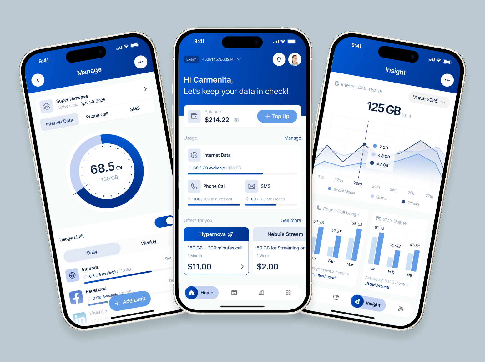 Blu – Data Provider Mobile App UI by Vektora on Dribbble