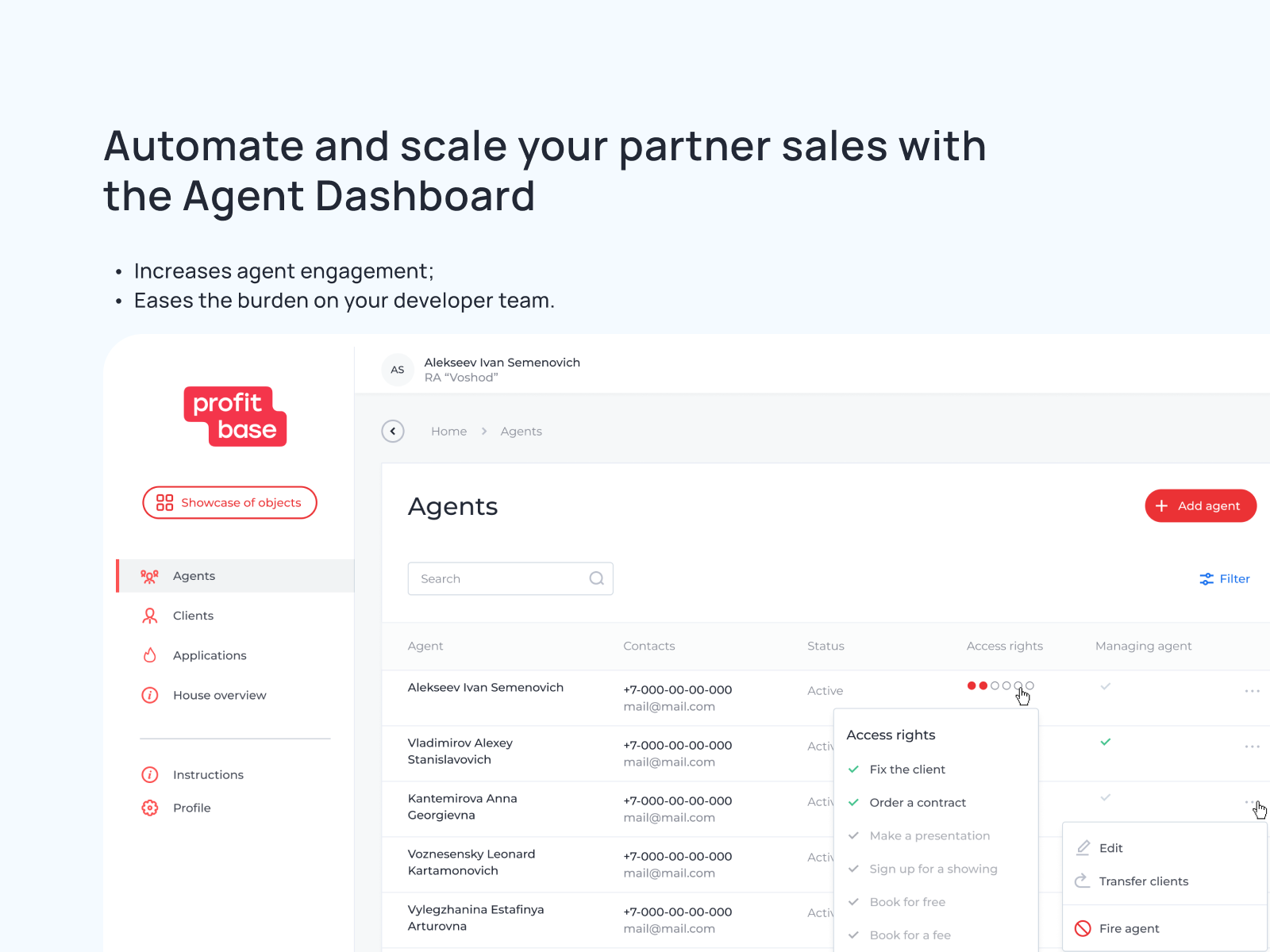 Agent's Dashboard – New Homes Sales Made Simple by laba_artsofte on Dribbble