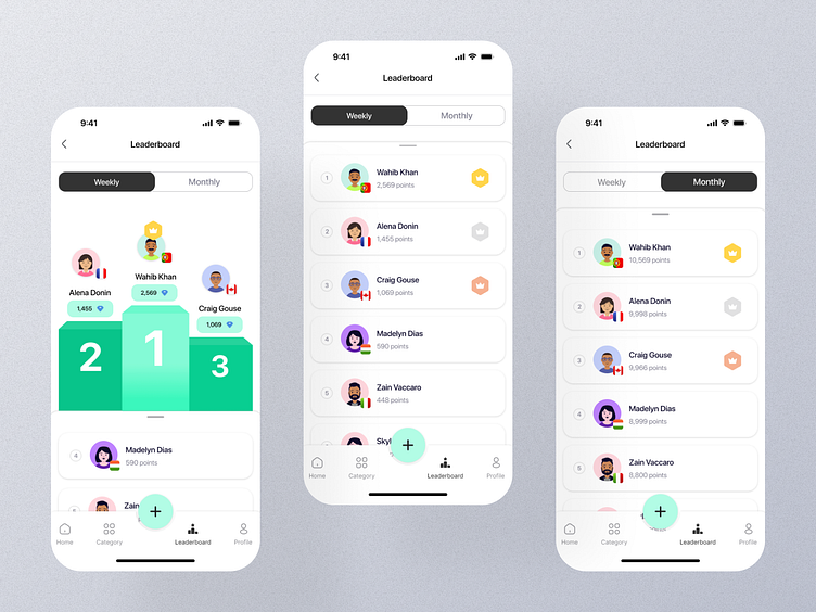 Leaderboard Mobile App Ui by UI Ants on Dribbble
