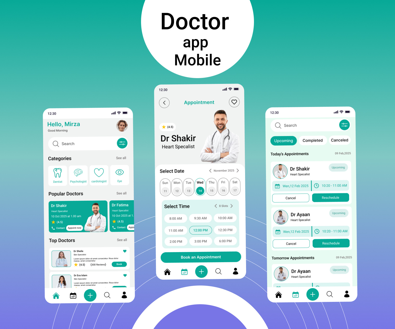 Modern Doctor App UI Design by Mohammad Oalid Hasan on Dribbble