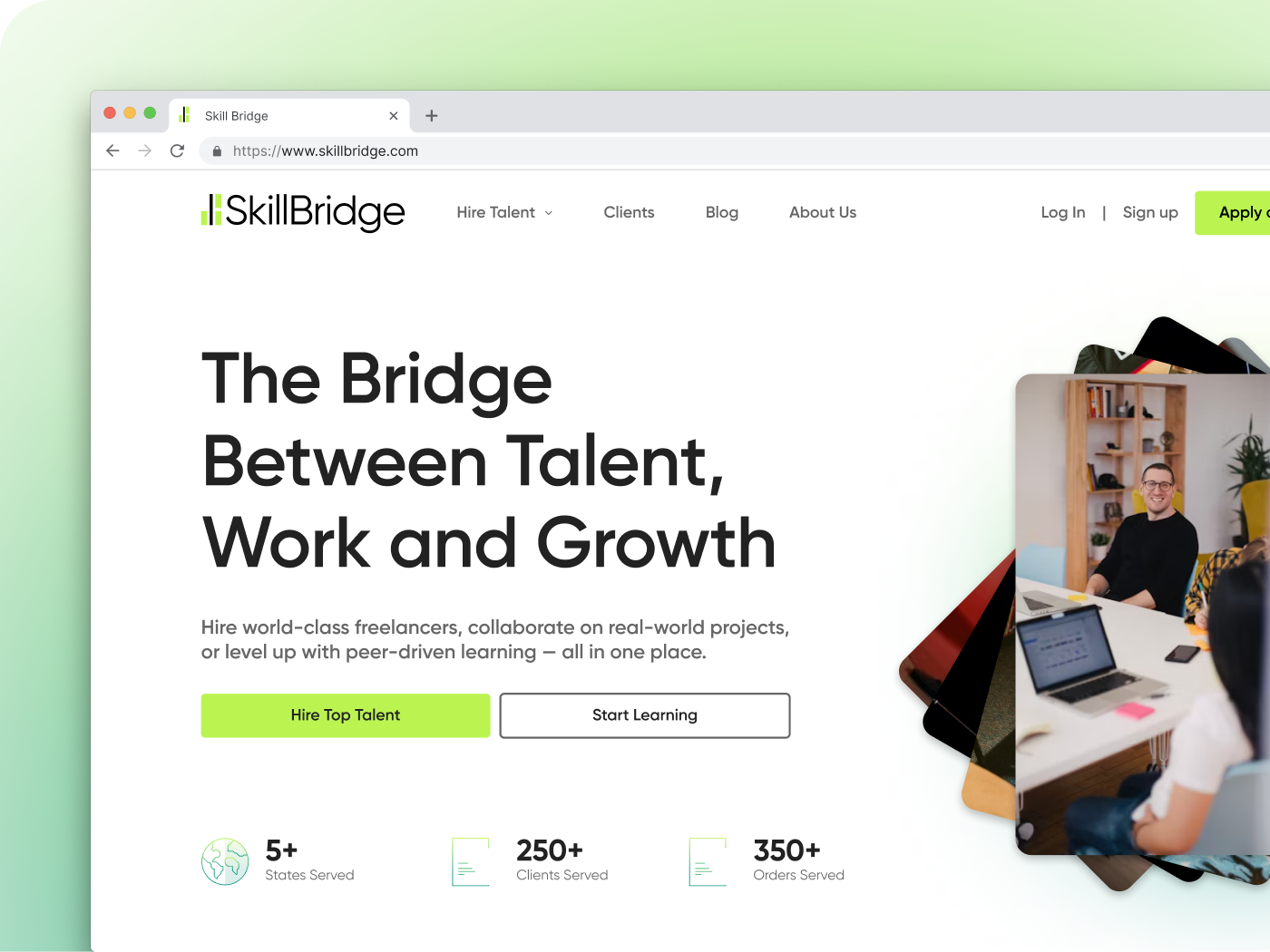 SkillBridge Landing Page – Where Top Talent Meets Real-World Pro by ...