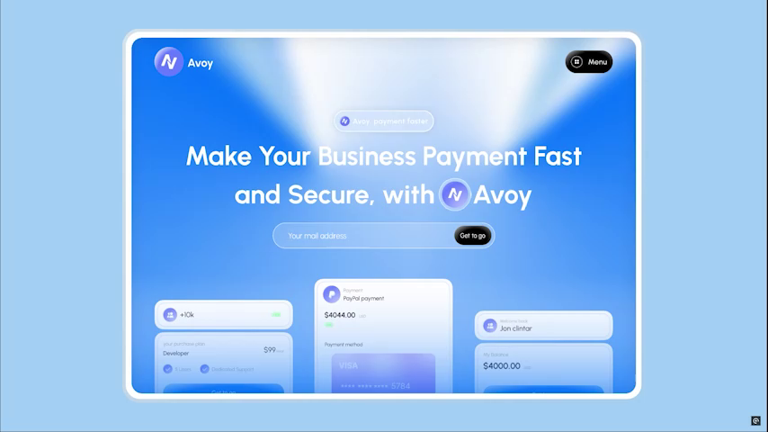 AVOY- Financial Technology landing page by Almash Talha on Dribbble
