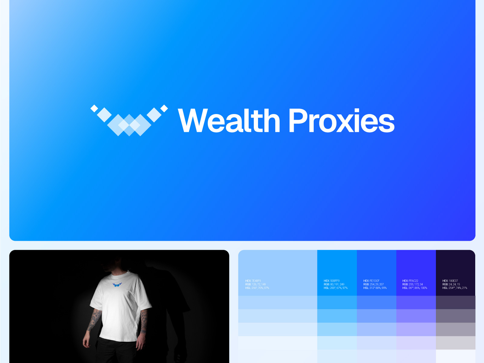 Wealth Proxies Logo & Brand Identity Design by Khabib 🦅 on Dribbble