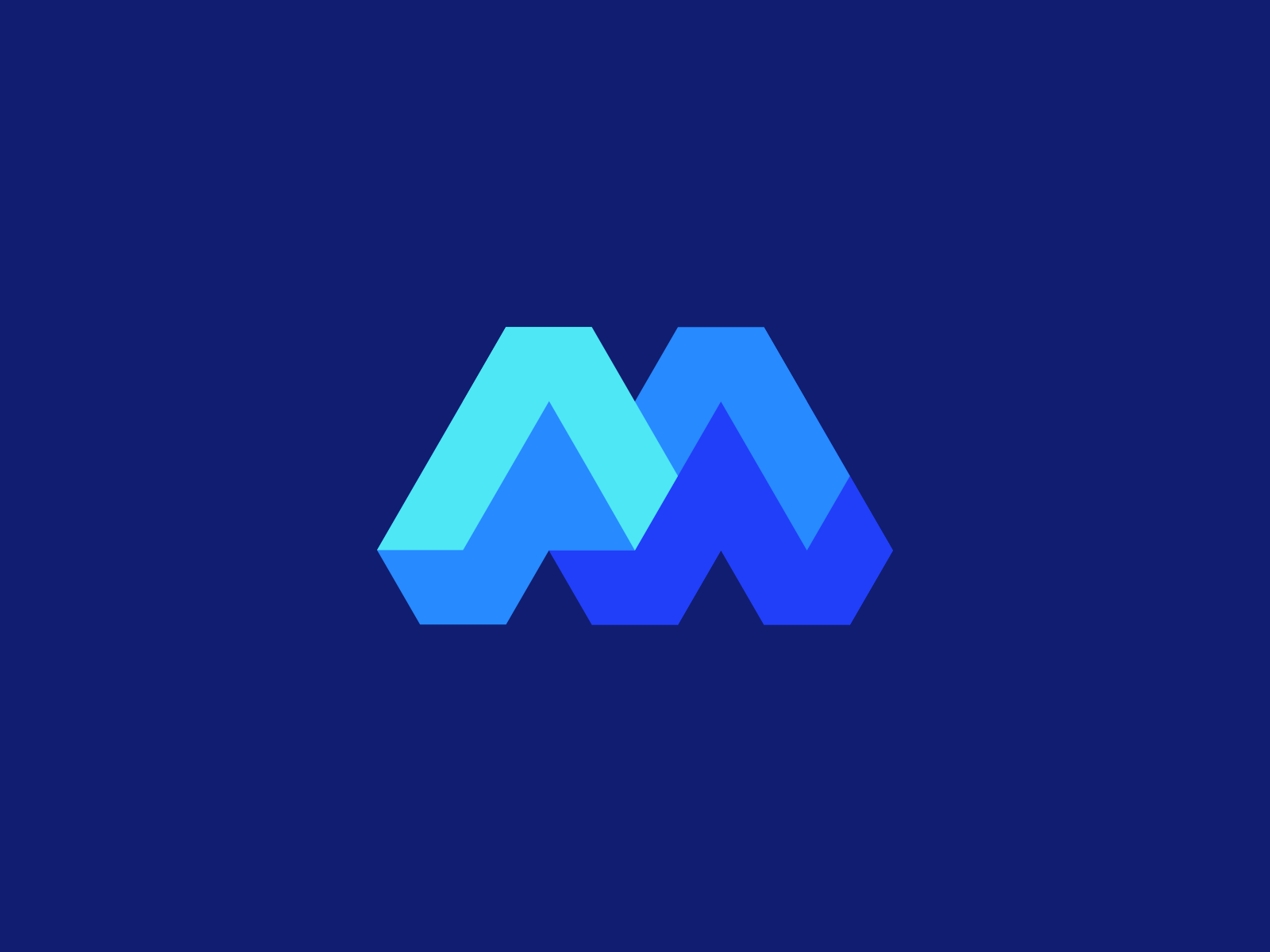 Geometric M Logo Design - Letter, Monogram by Dalius Stuoka on Dribbble