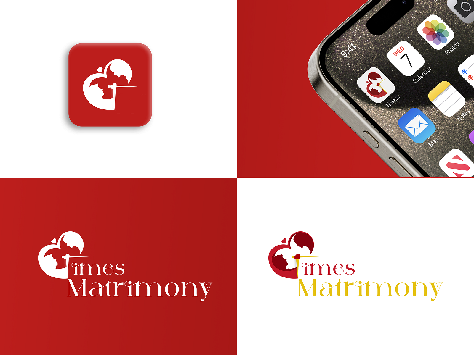 Matrimony Logo Design by Rent Indian Coders - Ziga Infotech on Dribbble