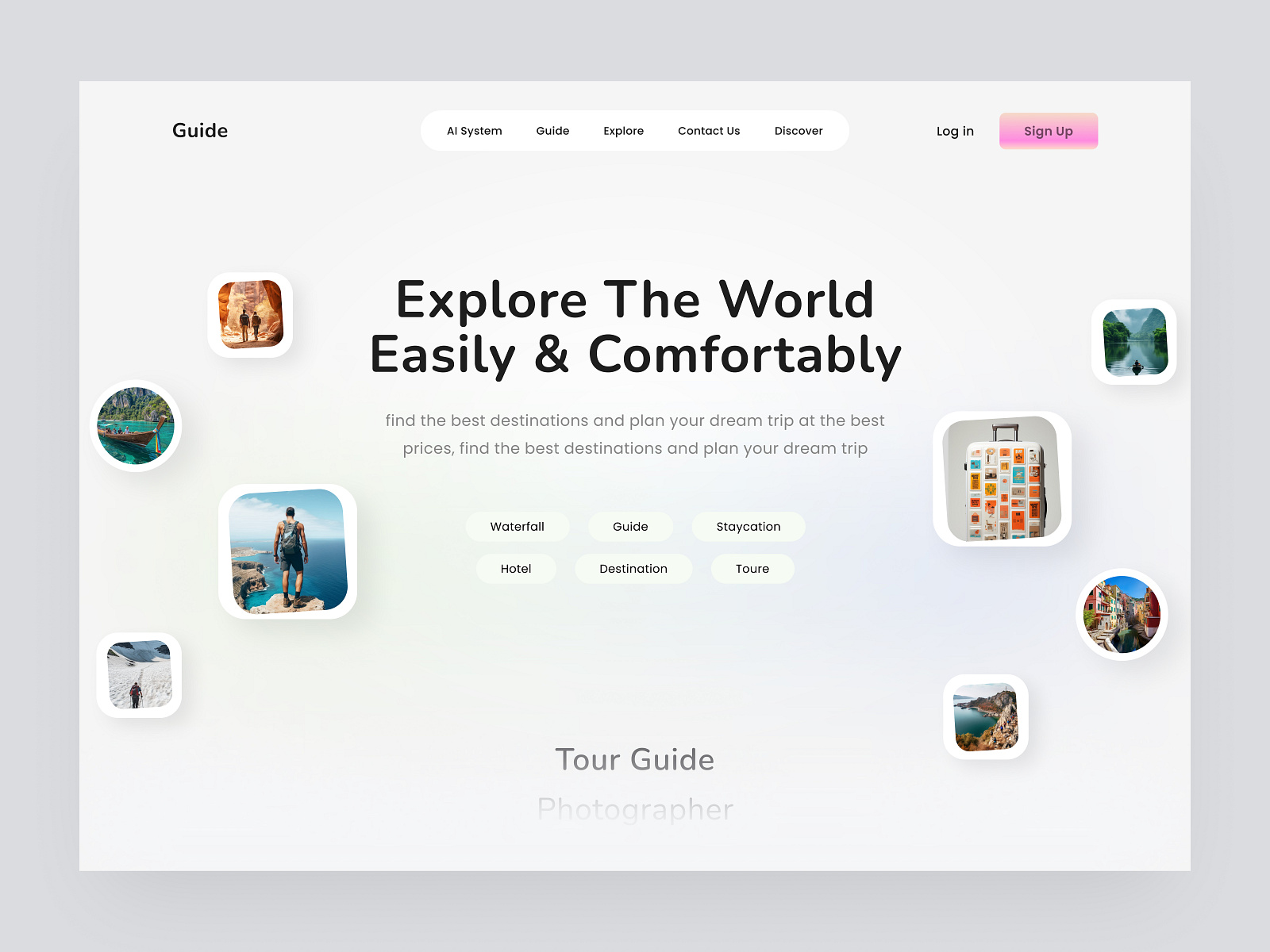 Guide - Travel Header Exploration by Supitar on Dribbble