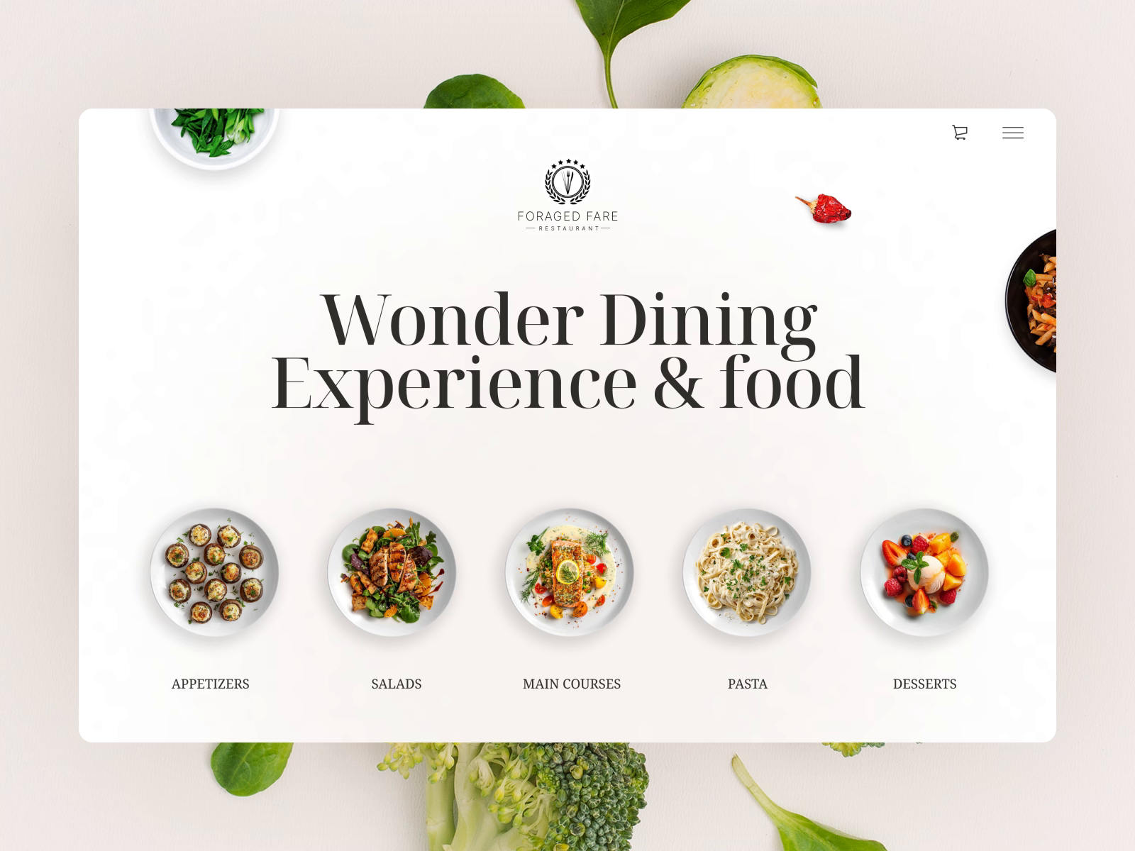 Wonder Dining Experience & Food by Vitali on Dribbble