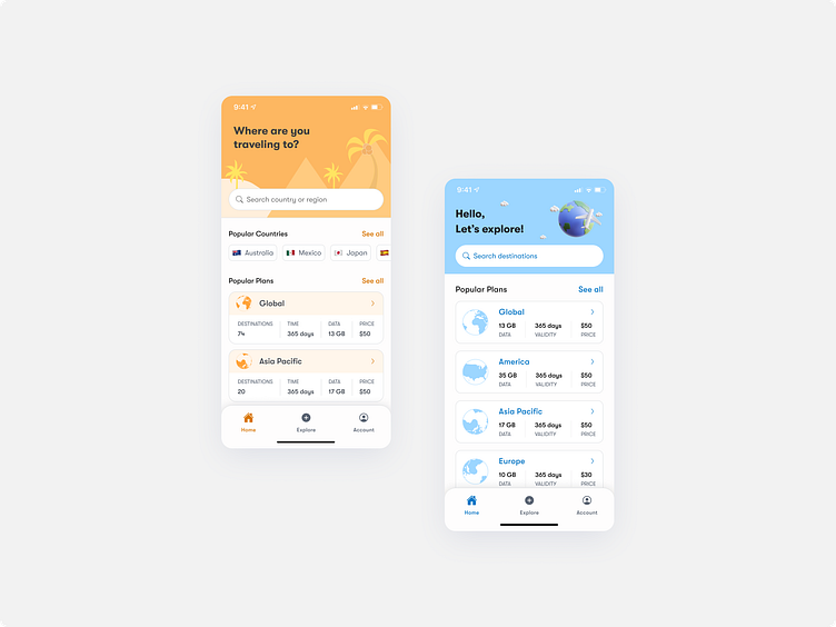 Travel App Design - Plan Card by Ningning.Z on Dribbble