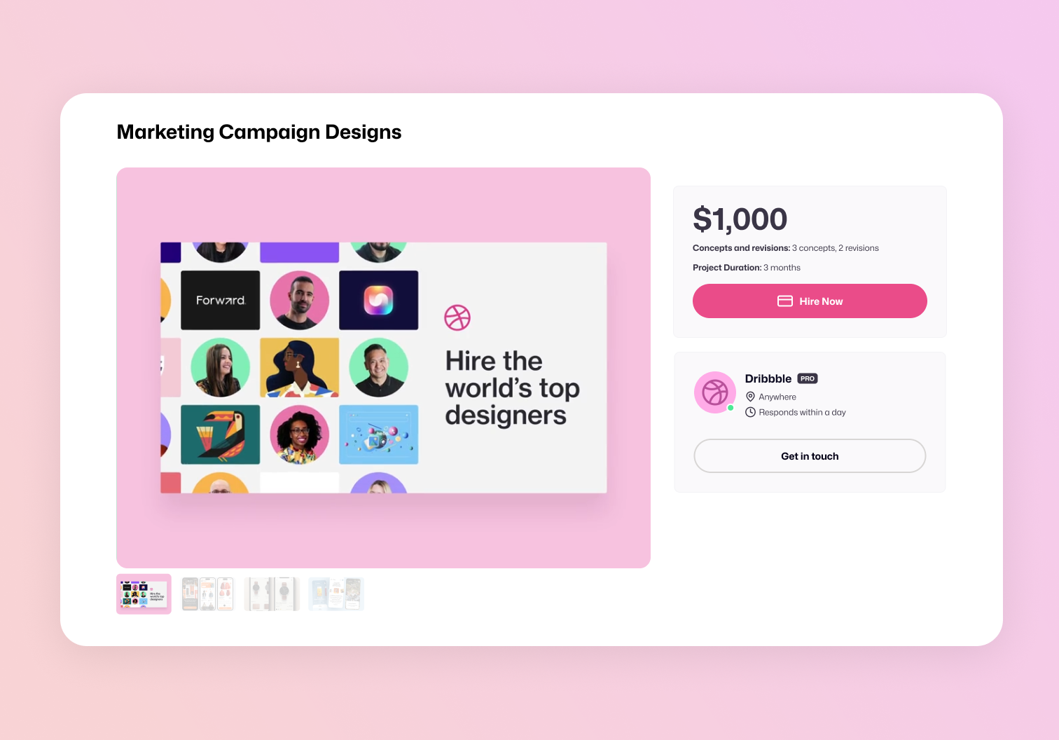 Dribbble Marketplace Services by Jon Belsky for Dribbble on Dribbble