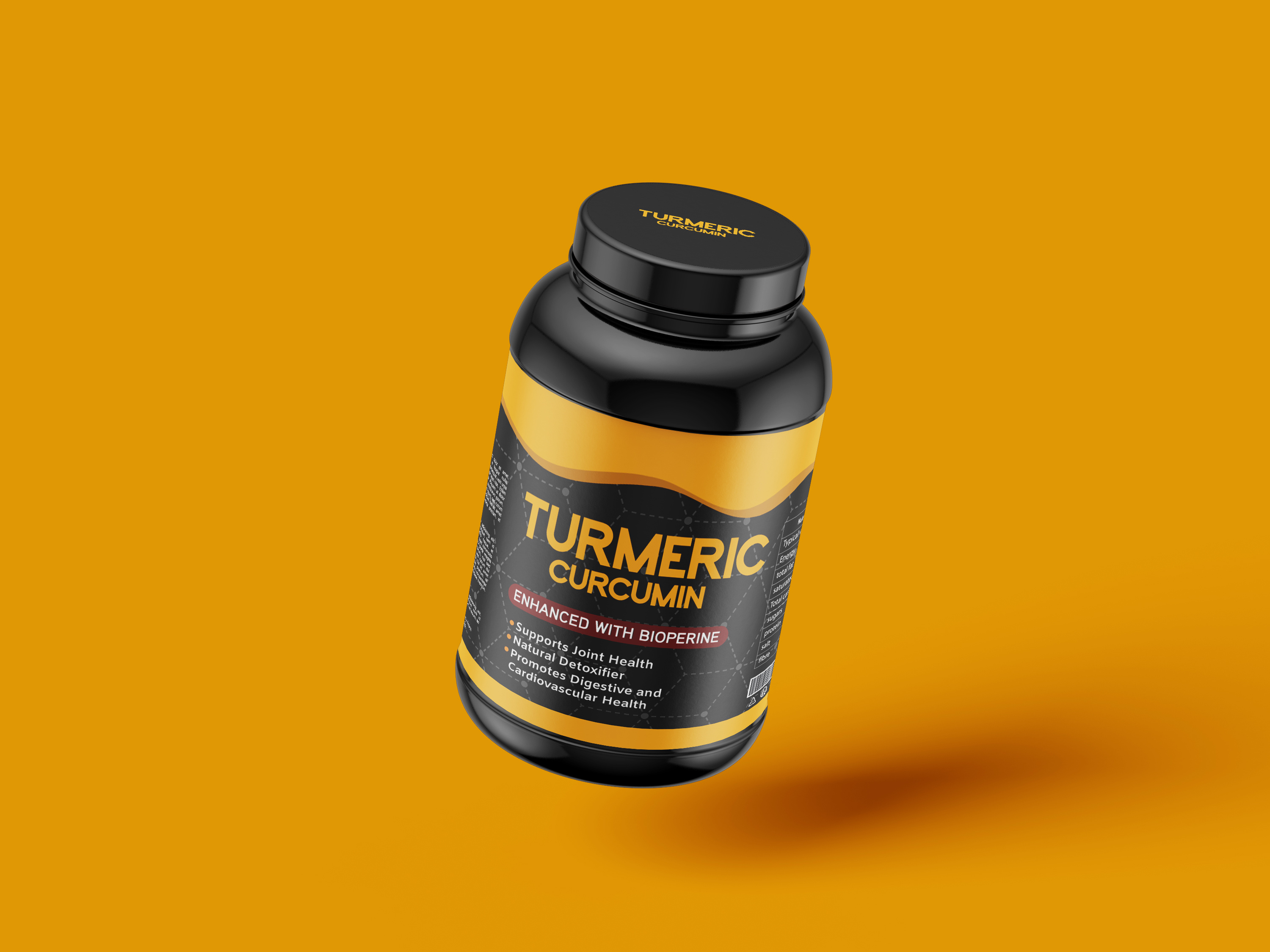Turmeric Curcumin Supplement Label Design by Shaima Begum on Dribbble