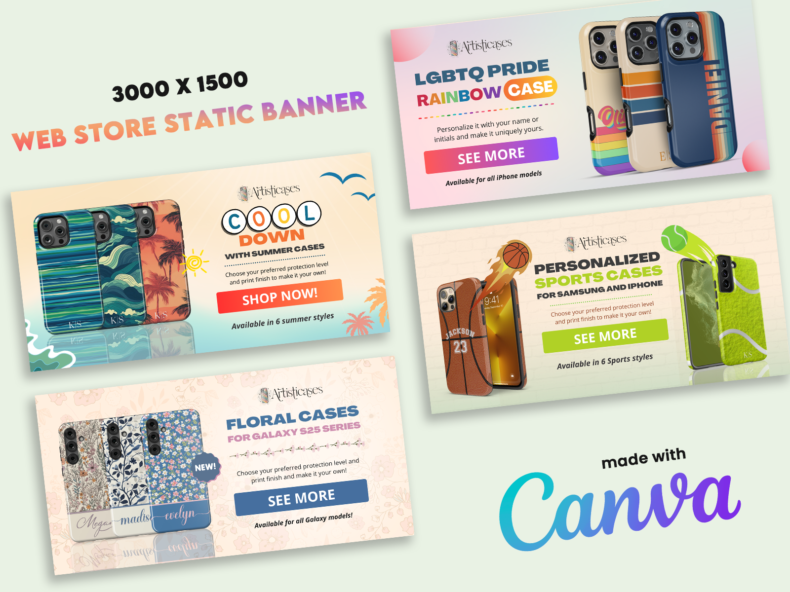 Web Store Banner made with Canva by Mark Sacayan on Dribbble