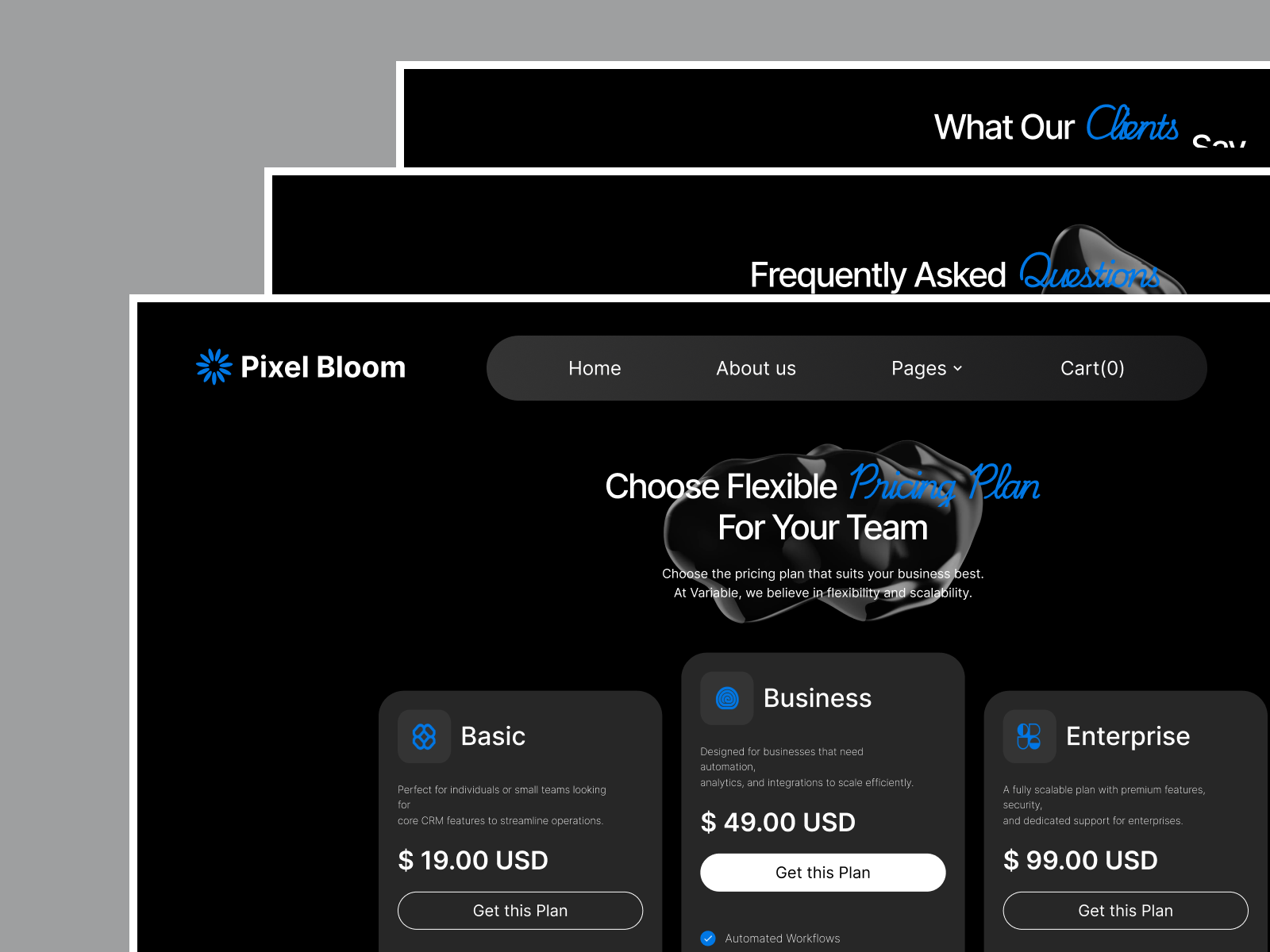 Pixel Bloom: Pricing Page Design by Zafre Media on Dribbble