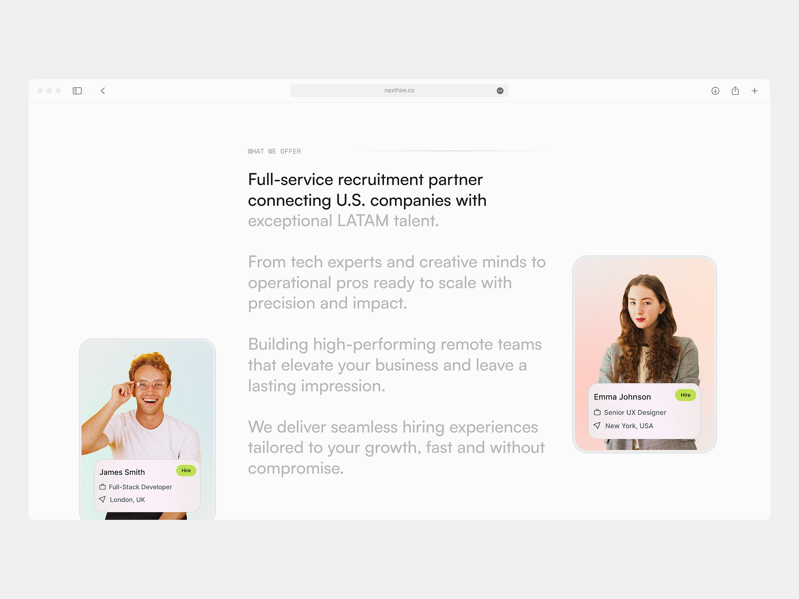 Recruitment website // Solution Section by Máximo Monroy for MyPagesLab on Dribbble