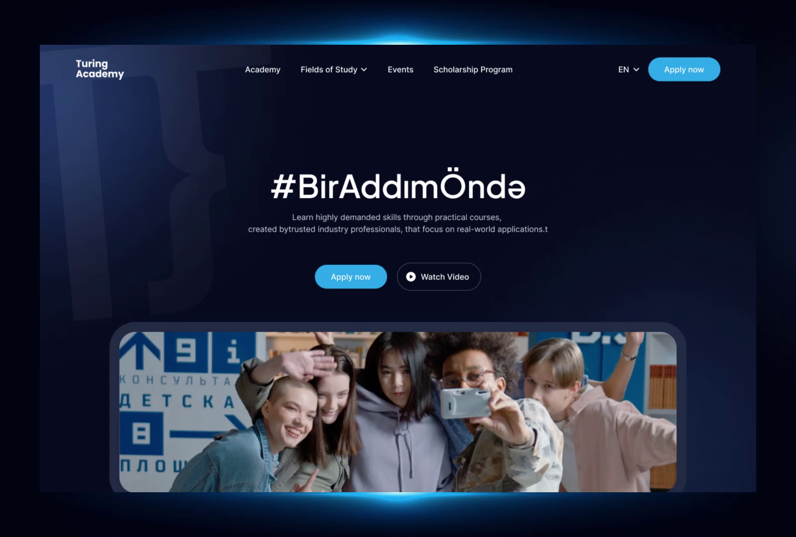 Turing Academy, main page motion by Elmira Nacafli on Dribbble