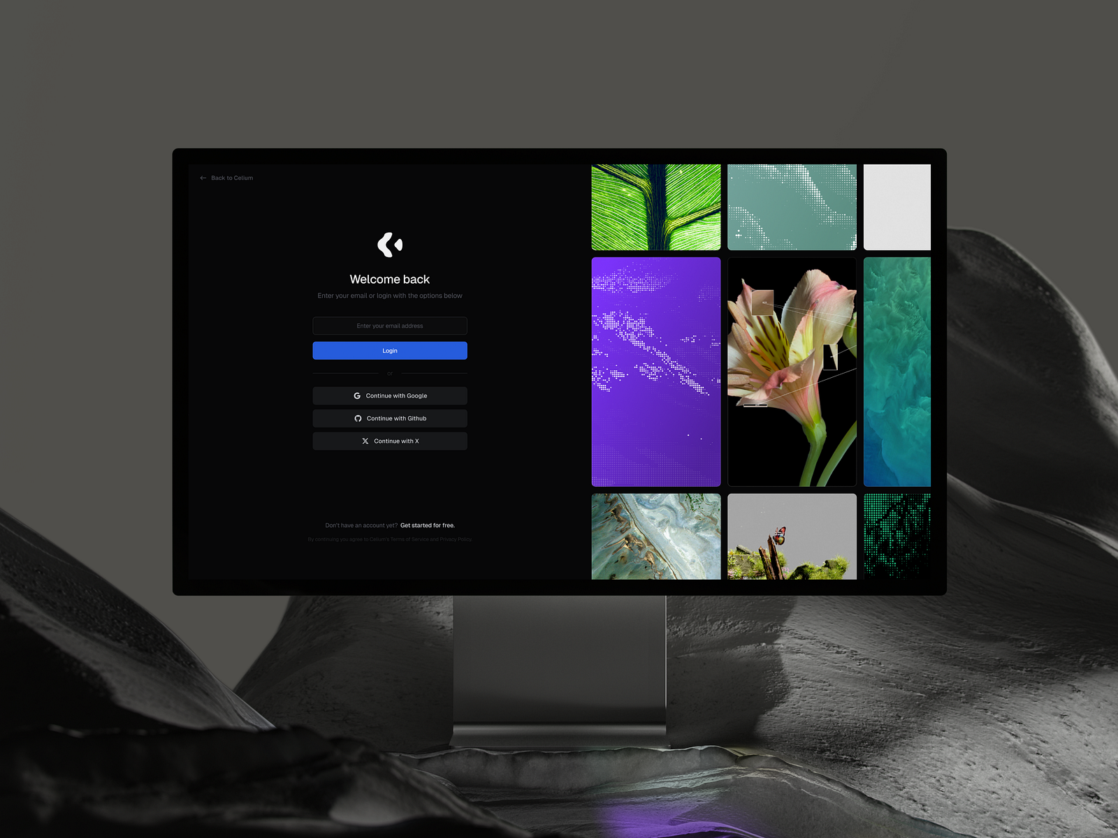 Login Page — Celium by Xander Burgess on Dribbble
