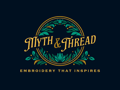 Embroidery logo by merci on Dribbble
