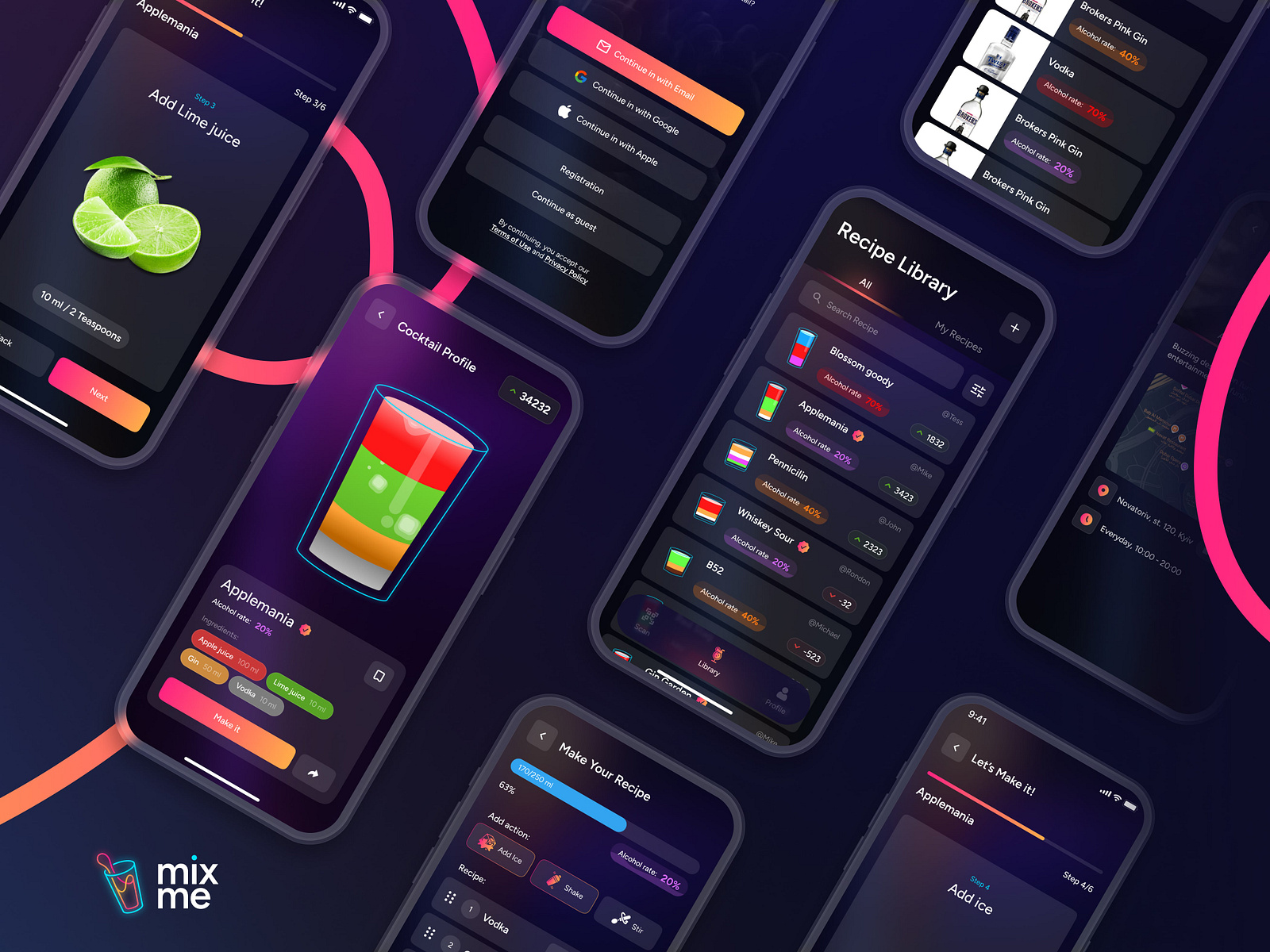 MixMe | Cocktail App Design 🍸📱 by Taras Oliinyk for U1CORE - Product ...