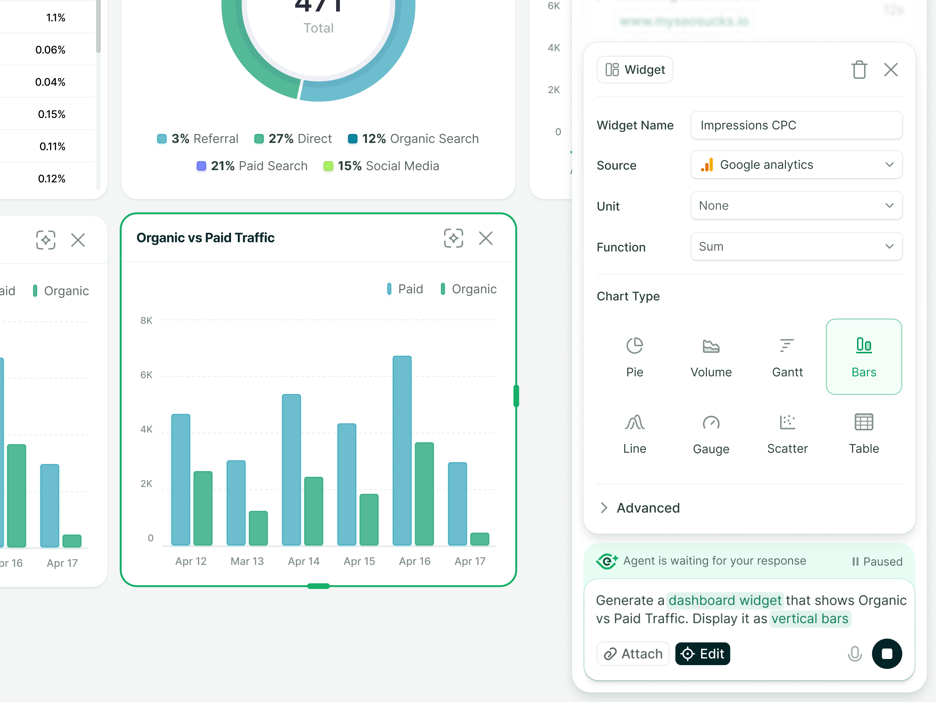 Dynamic Dashboard Generation with an Agentic AI Assistant by Virgil Pana on Dribbble