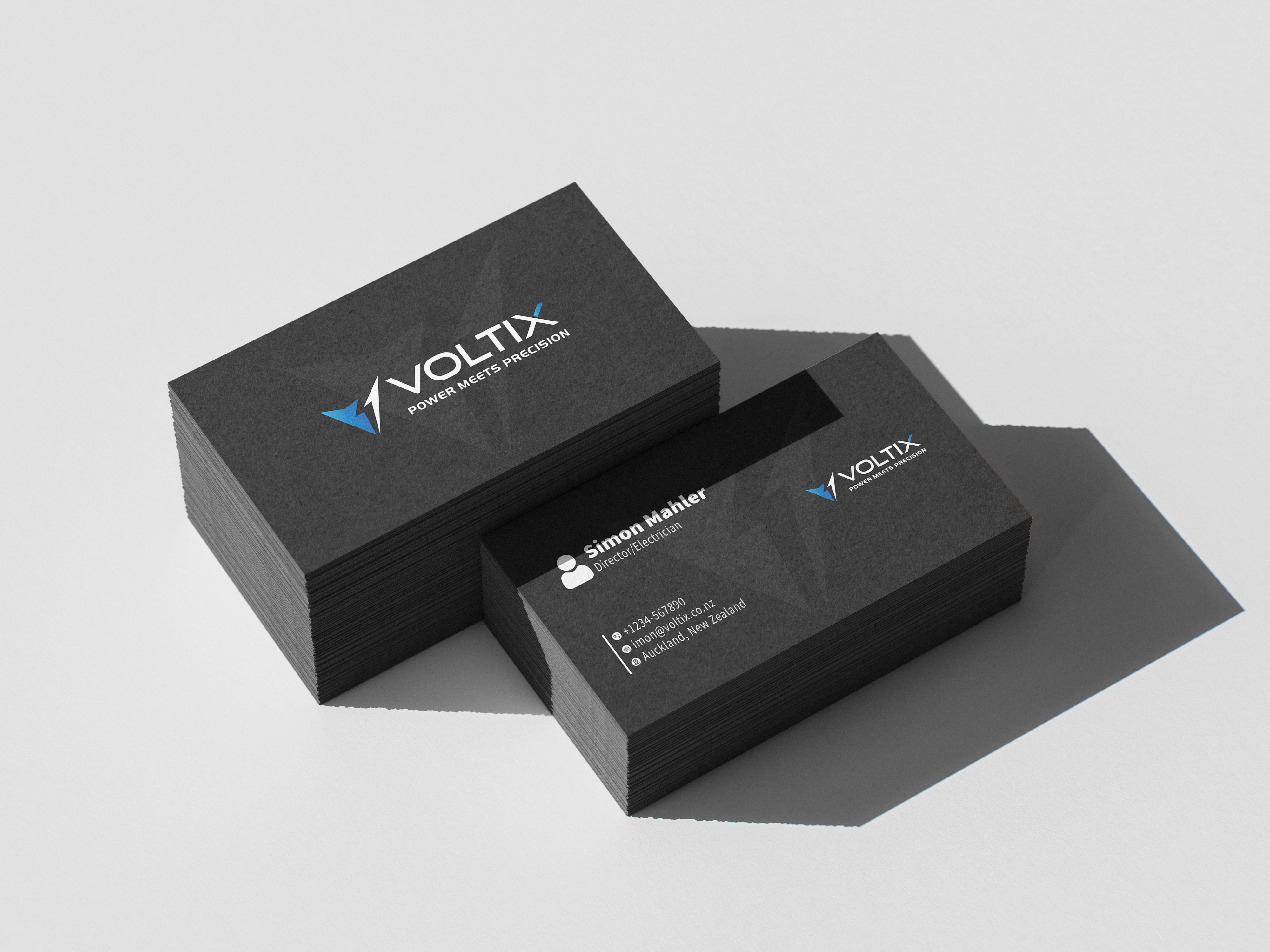 VOLTIX – Dual-Tone Business Card Design by Lamia Akter on Dribbble