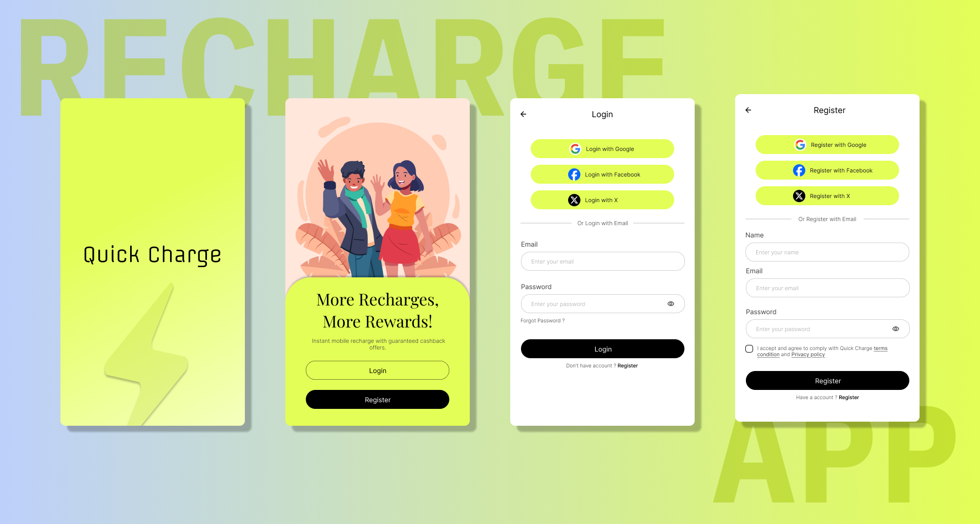 Recharge App - Ui Design by Dhruv on Dribbble