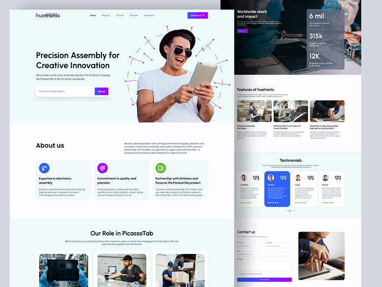Mobile Tab Manufacturing Website UI Design | Landing page by Foysal alam for Firqah Lab-UX UI ...