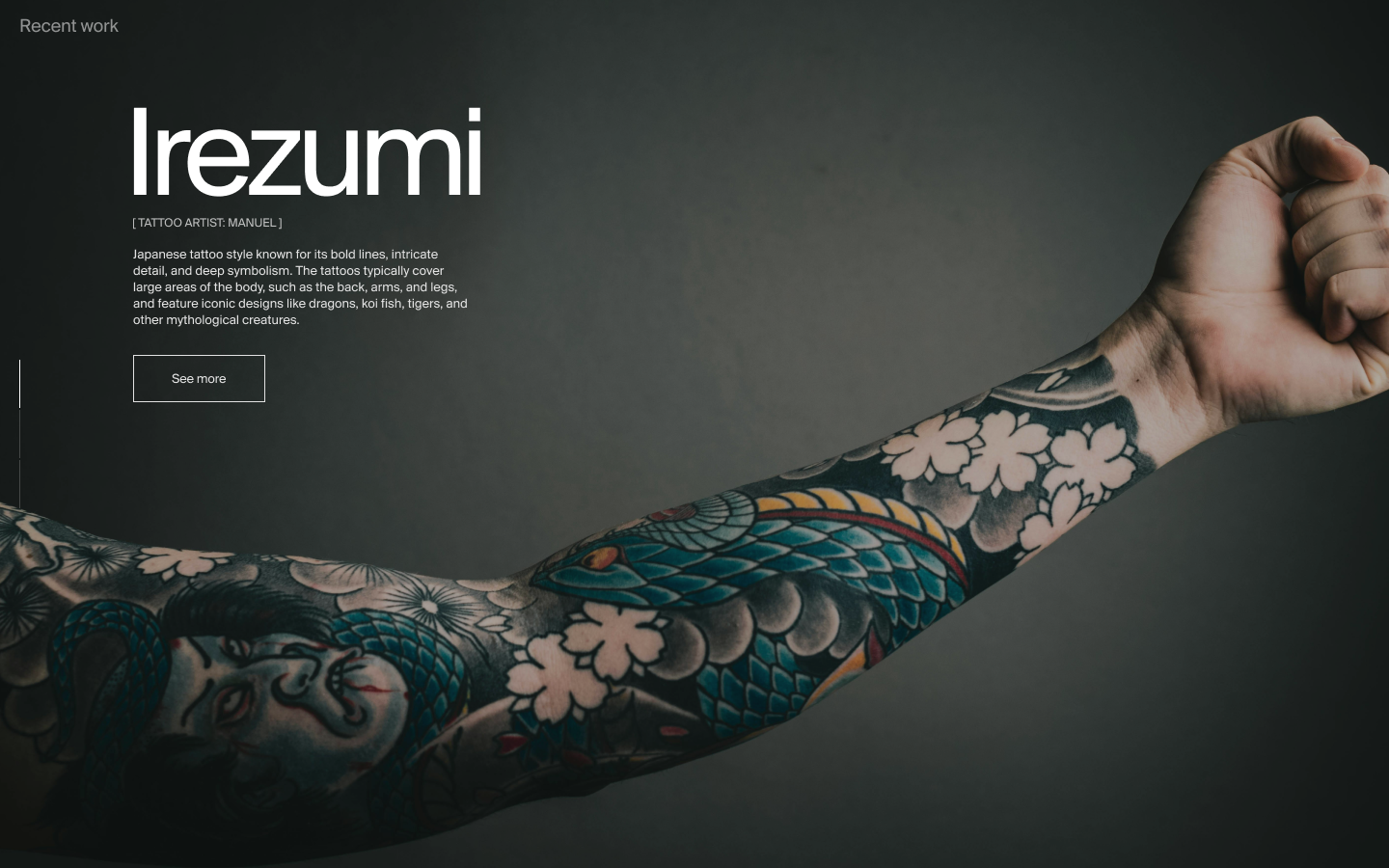 Inkster Tattoo Studio — Website Concept by Miomir Vukovic on Dribbble