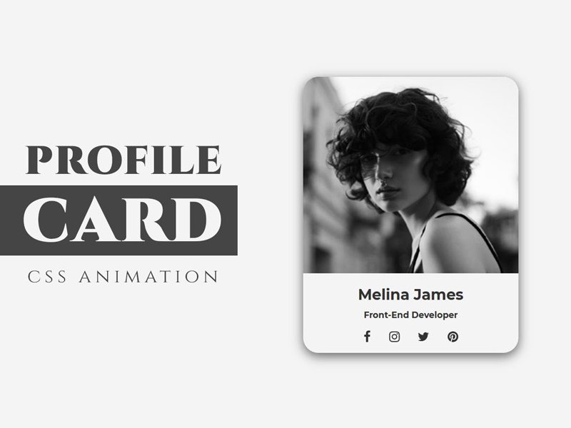 CSS Animated Profile Card by divinectorweb on Dribbble