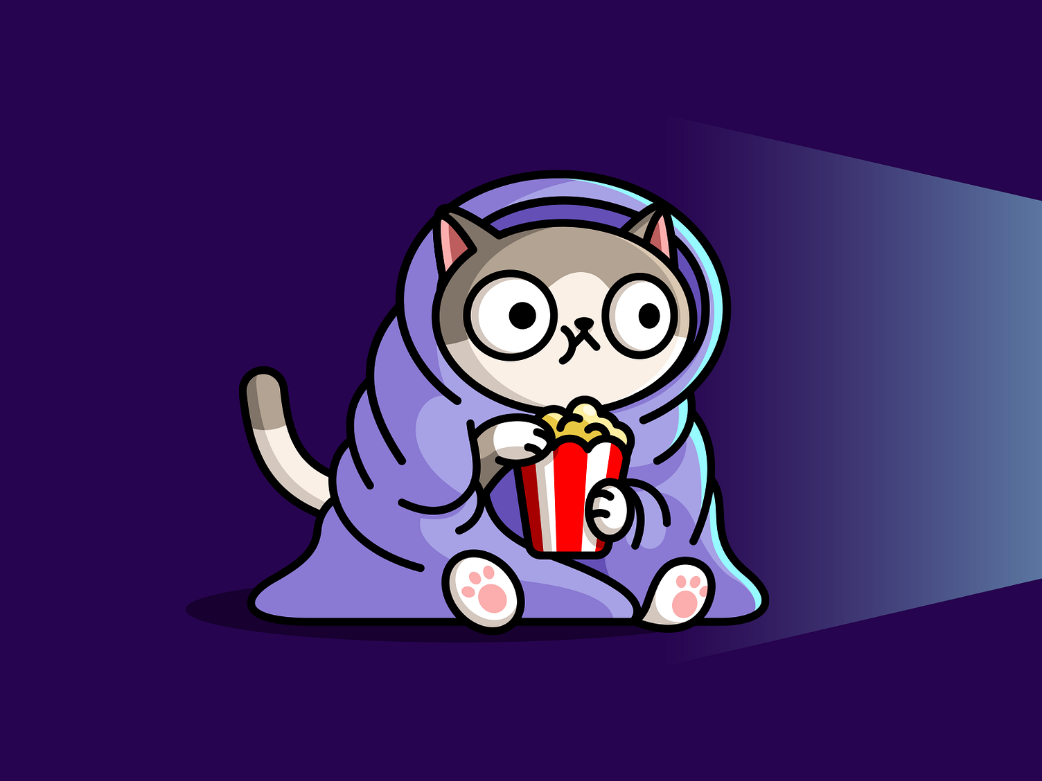 Fat Cat Movie Night by Alfrey Davilla | vaneltia on Dribbble