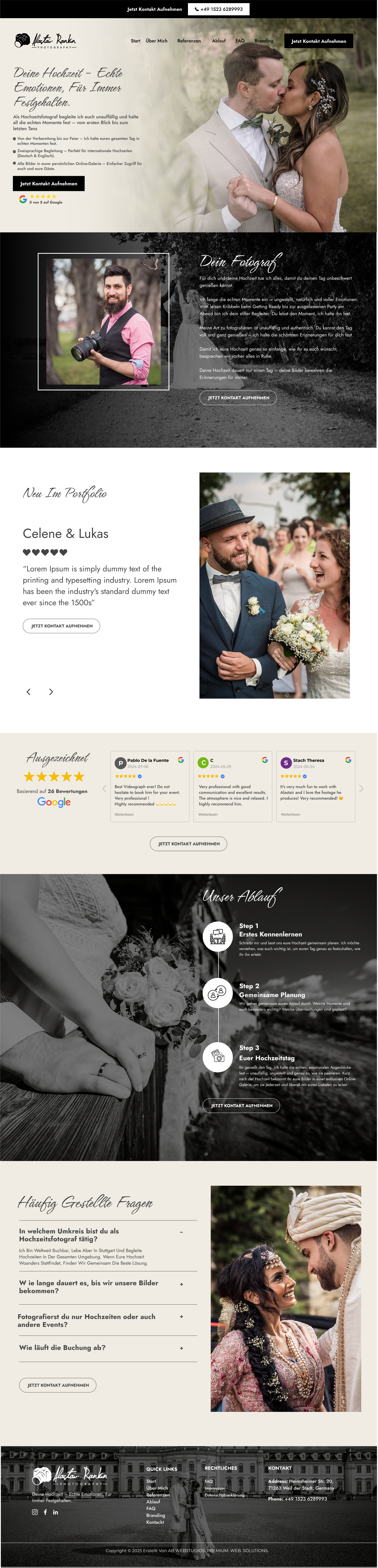 Website UI/UX Design & Development For Photographer by Yousuf Raza on Dribbble