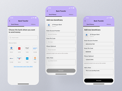 Bank Transfer Mobile App Ui by UI Ants on Dribbble