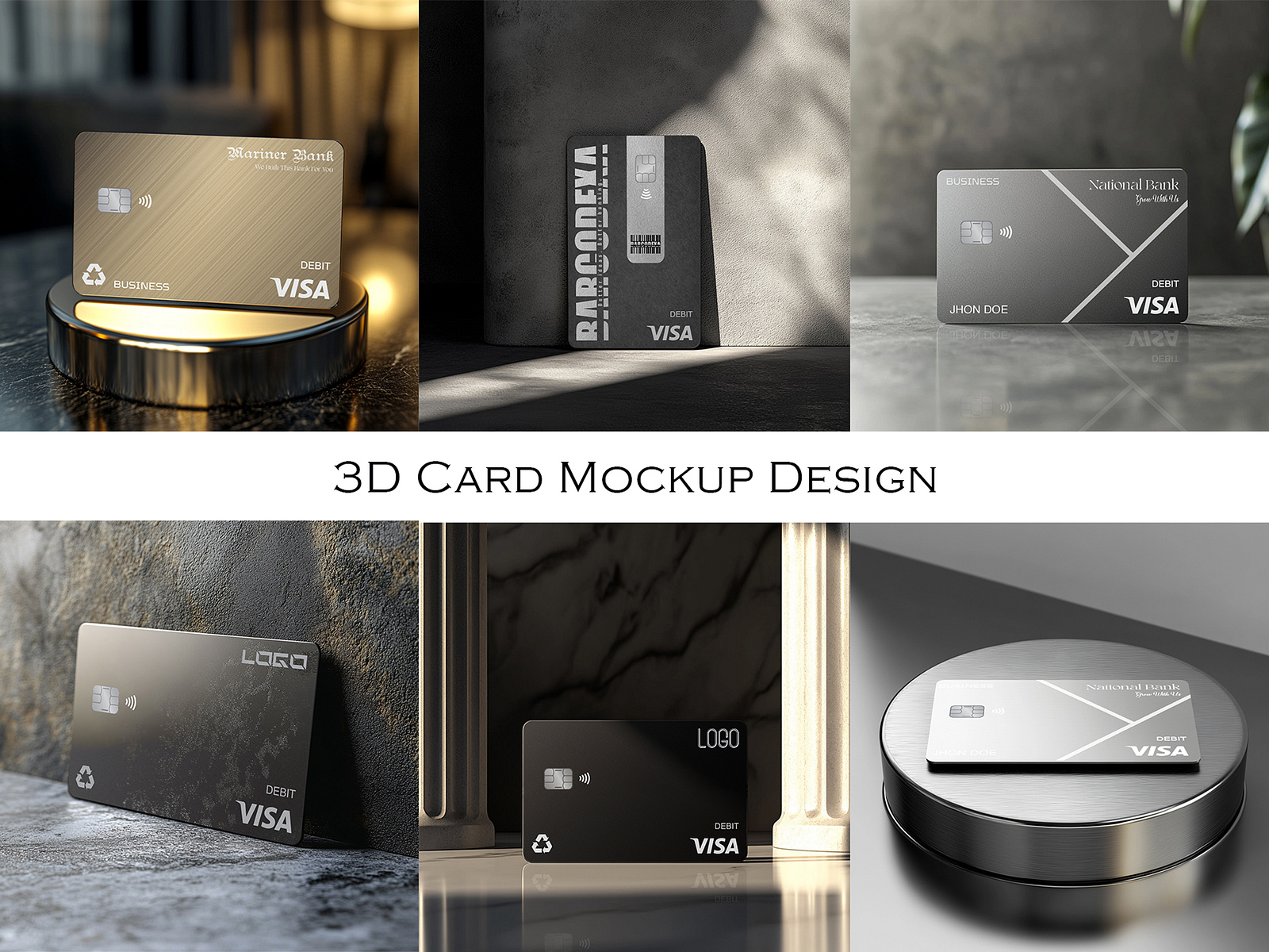 Studio style 3D card mockup images presentation design by Gias Uddinn ...