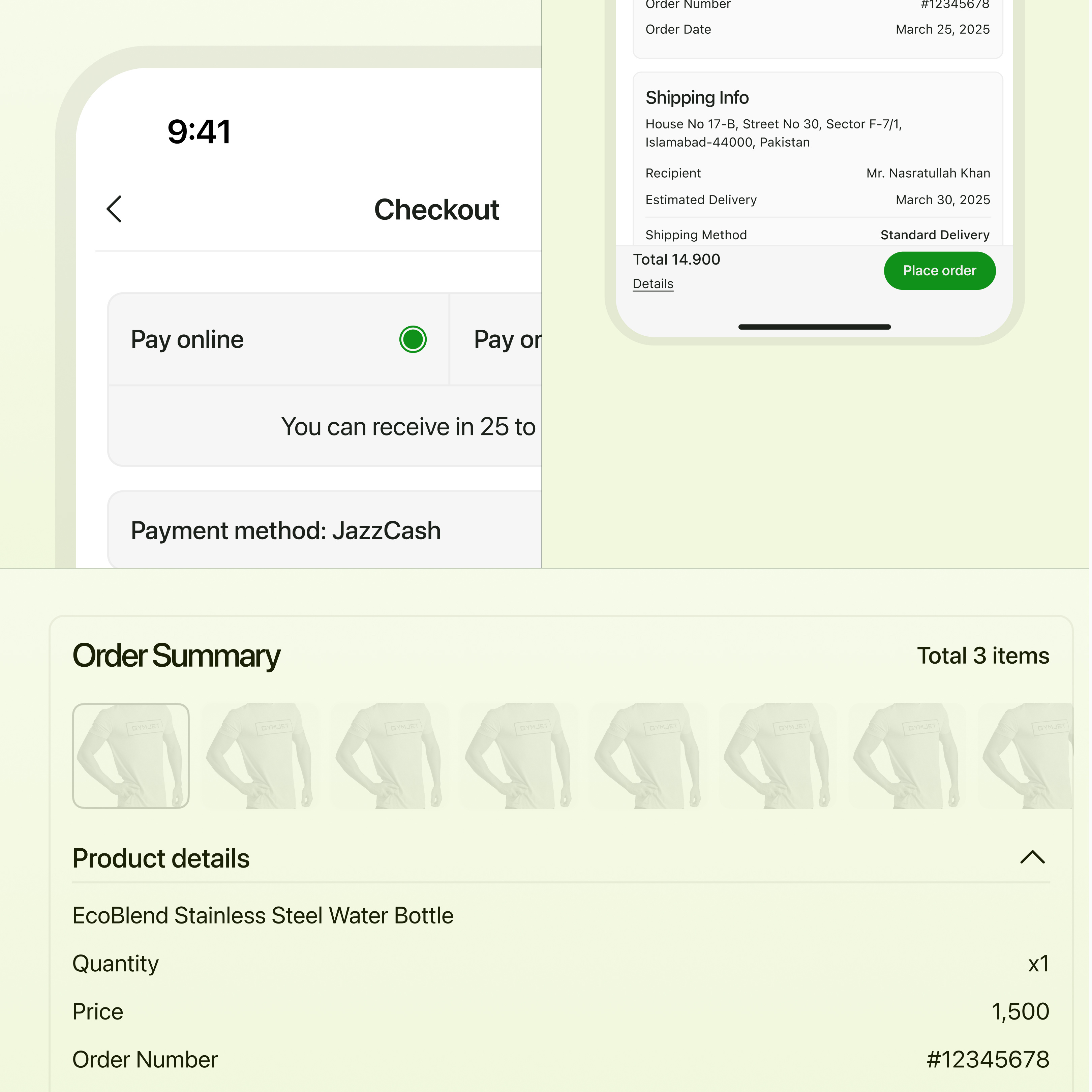 Checkout confirmation screen UI by Muhammad Qasim on Dribbble