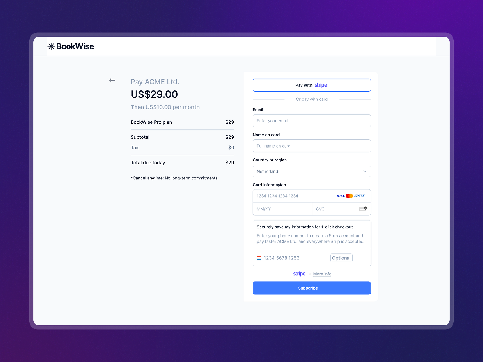 Bookkeeper Tool - Checkout Page by Arifuzzaman on Dribbble