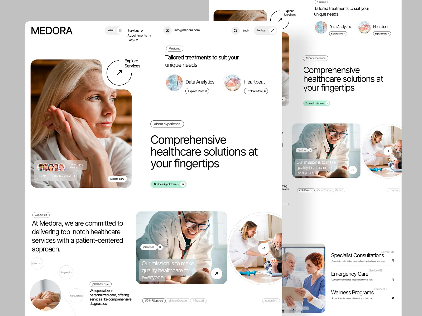 Healthcare Website Design for Medical by Madhu Miah on Dribbble