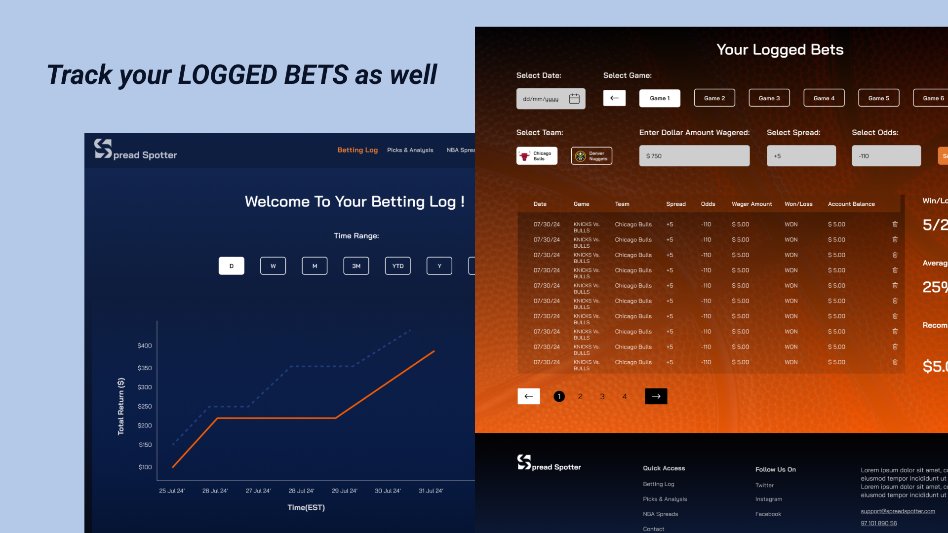 Spread Spotter– Sports Betting Web UI Design by Koders on Dribbble
