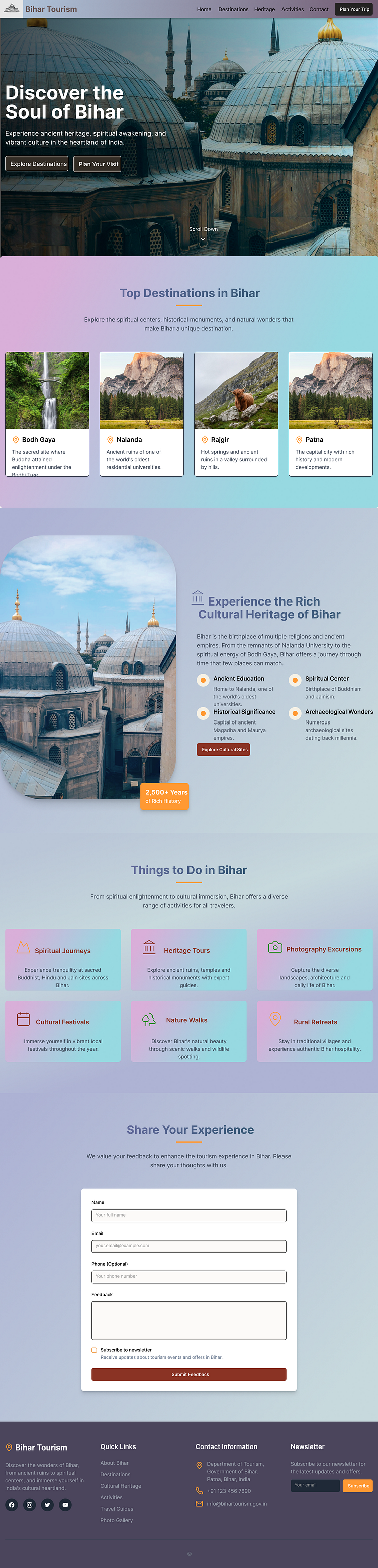 TOURISM WEBSITE by raiyan 21 on Dribbble