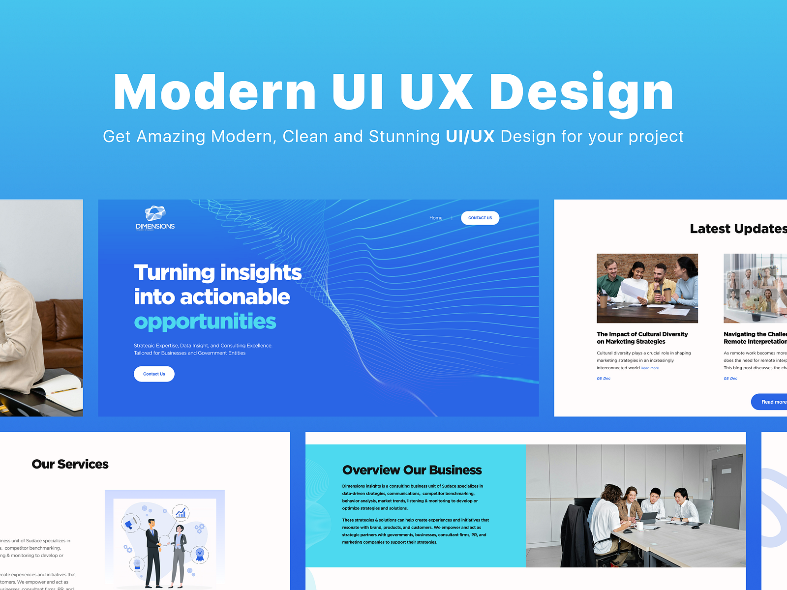 Corporate / Consulting UI Showcase by OceanShark on Dribbble